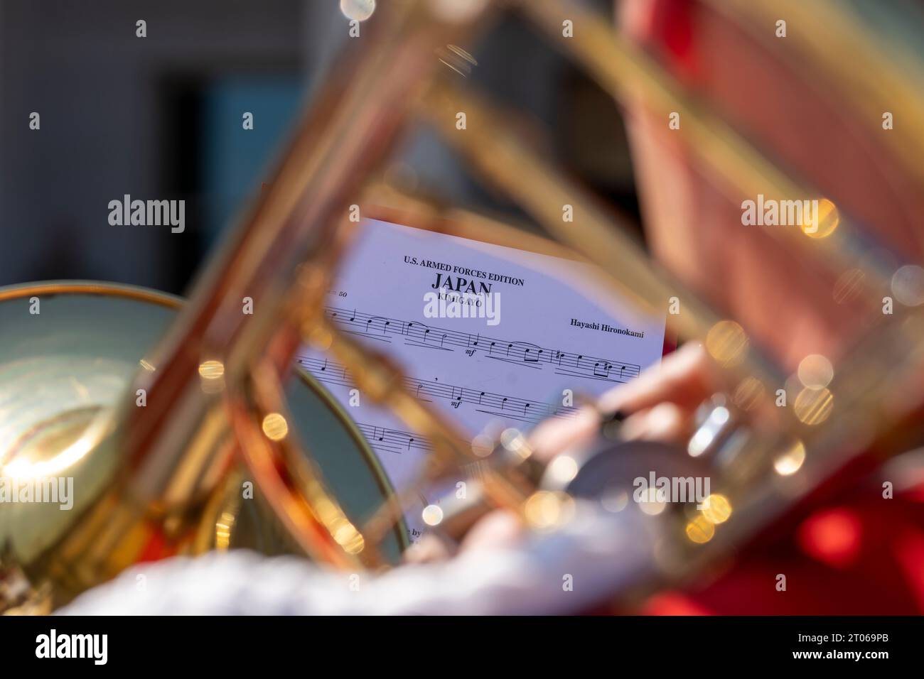 The U.S. Army Band plays the Japanese national anthem for Secretary of ...