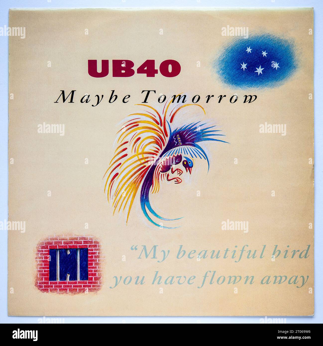 Picture cover of the 12 inch single version of Maybe Tomorrow by UB40, which was released in ...