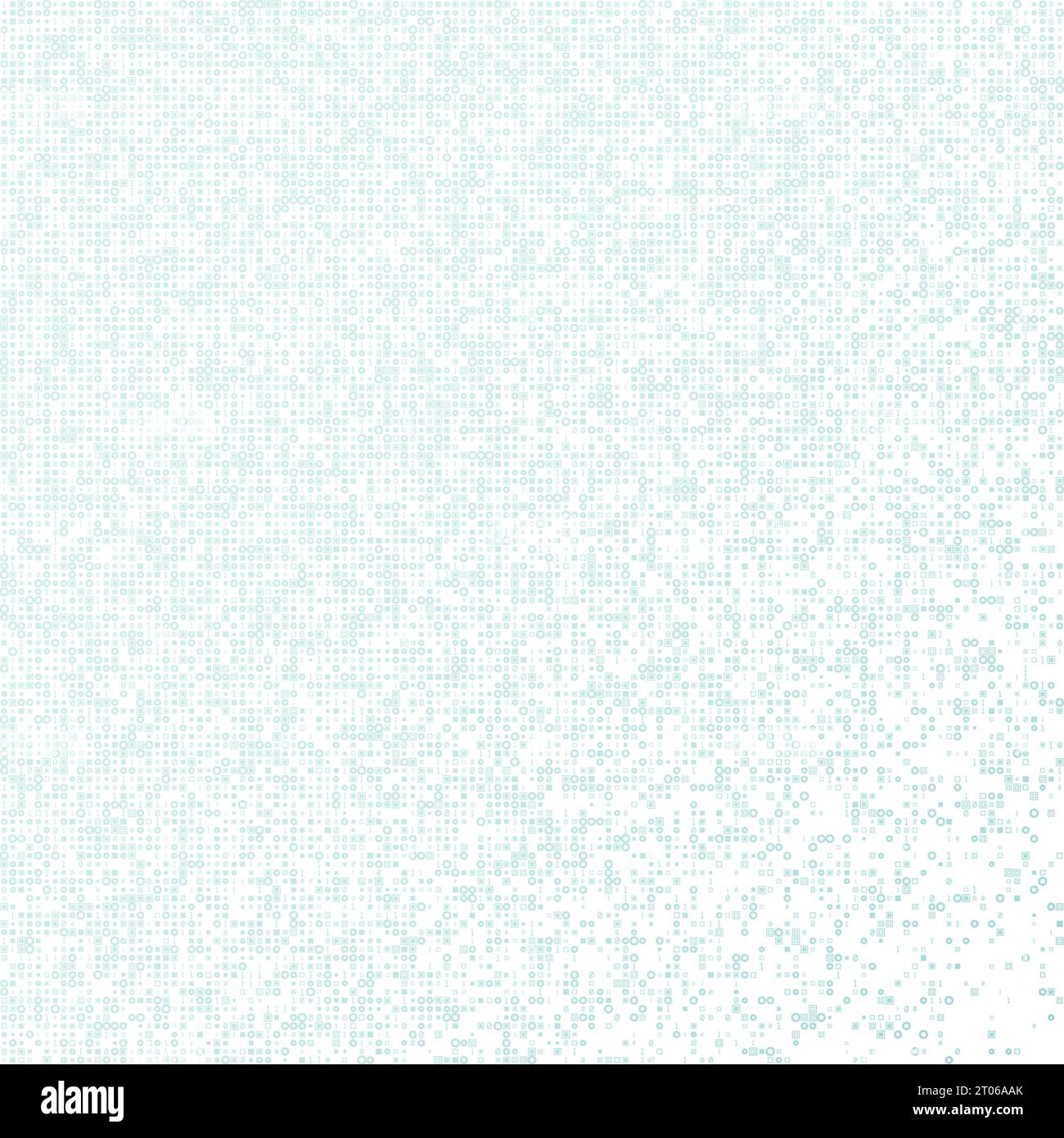 Appealing geometric matrix background in teal colors. Charming square ...