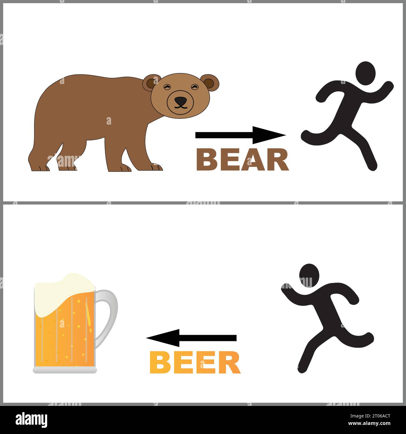 Bear running Stock Vector Images - Alamy