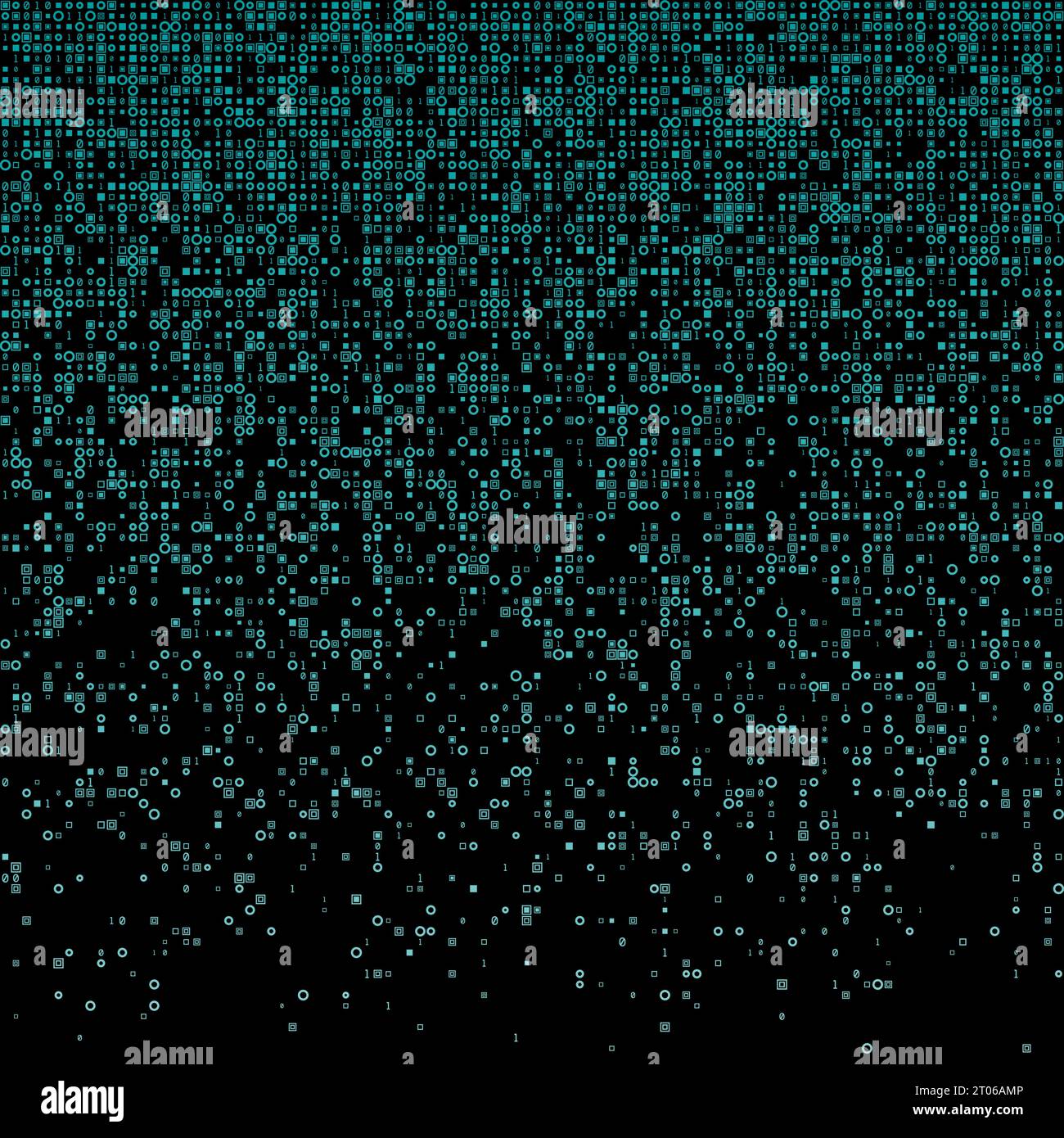Appealing geometric matrix background in teal and purple colors ...