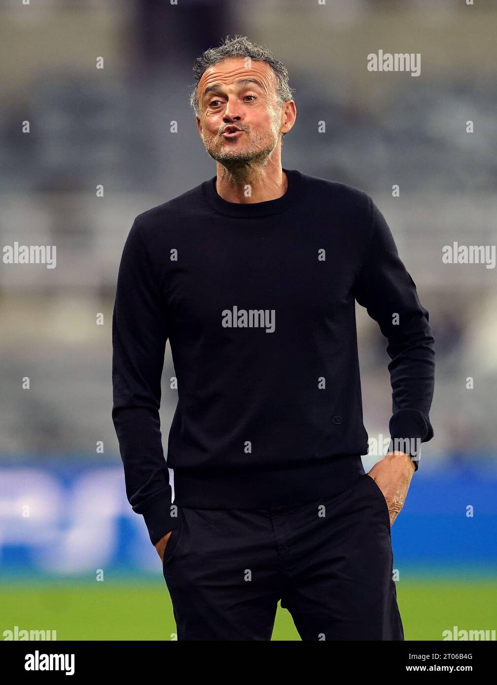 Paris Saint-Germain manager Luis Enrique during the UEFA Champions ...