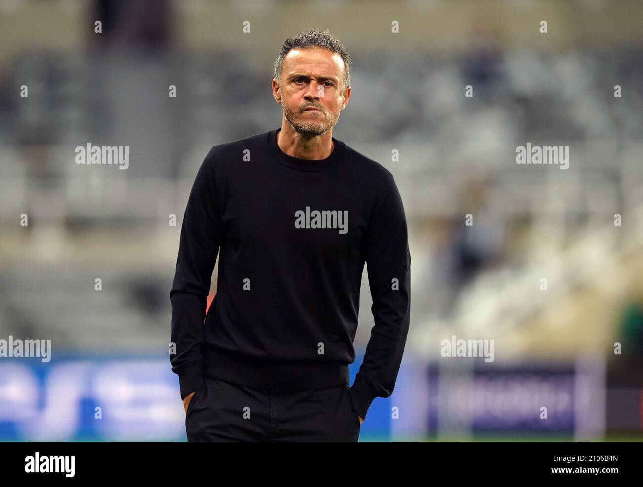 Paris Saint-Germain manager Luis Enrique during the UEFA Champions ...