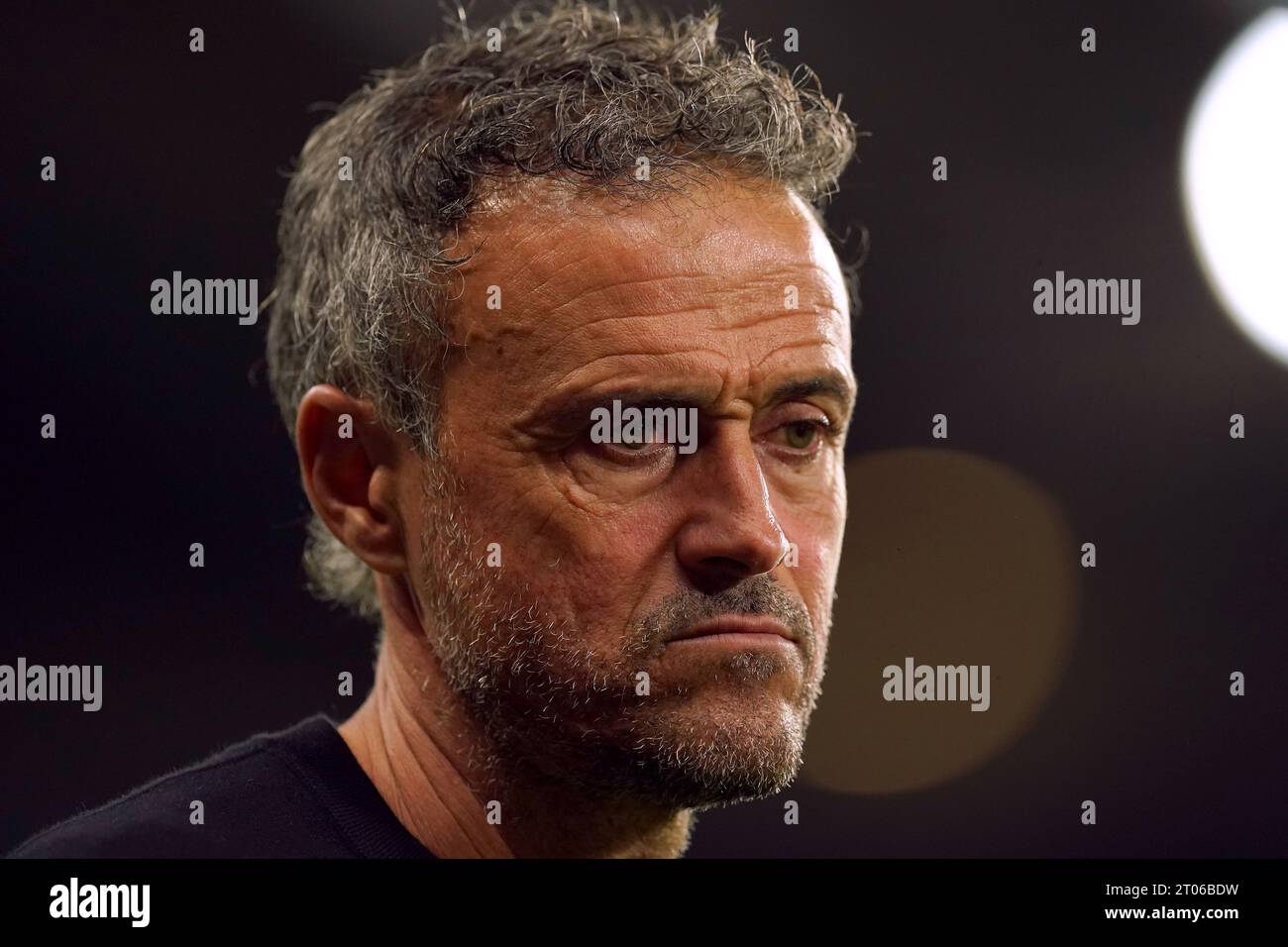 Paris Saint-Germain manager Luis Enrique during the UEFA Champions ...