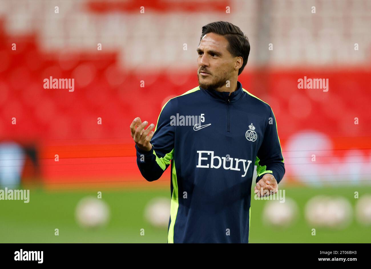 Union SG's Kevin Mac Allister during a training session at Anfield ...