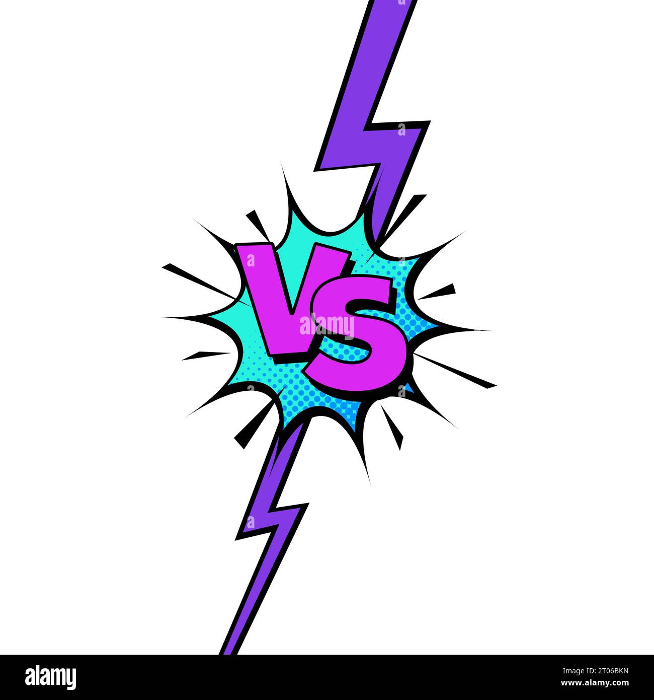 Cartoon comic background. Vs, fight versus. Comics book colorful ...