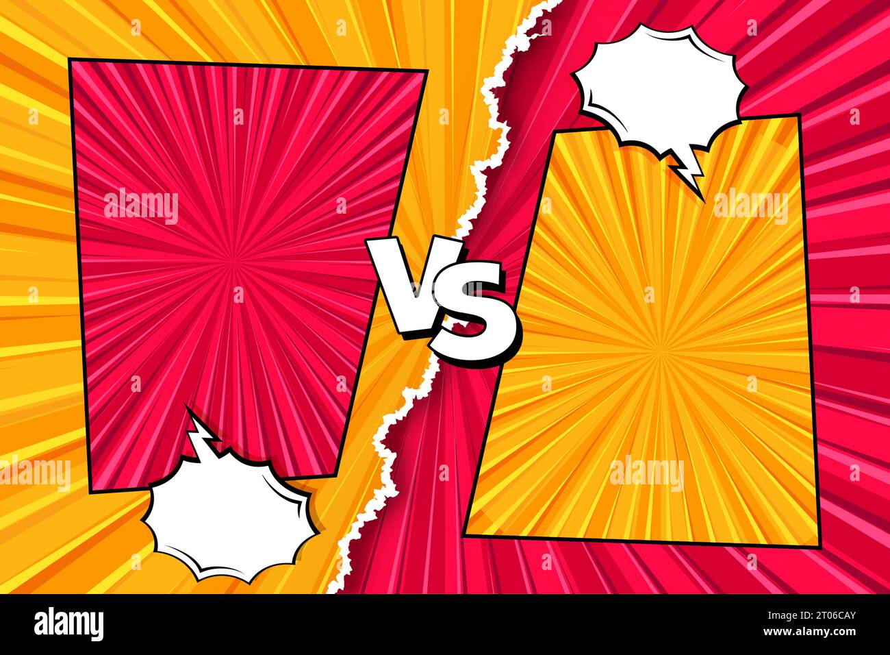 Cartoon comic background. Fight versus. Comics book colorful ...