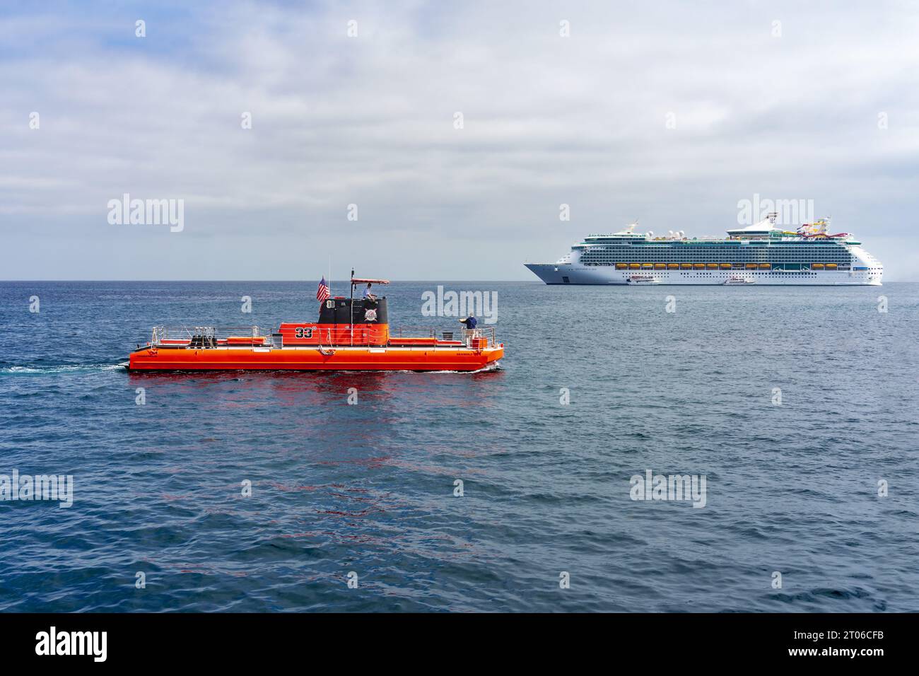 Avalon, CA, USA - September 13, 2023: A Semi-Submarine and Royal ...