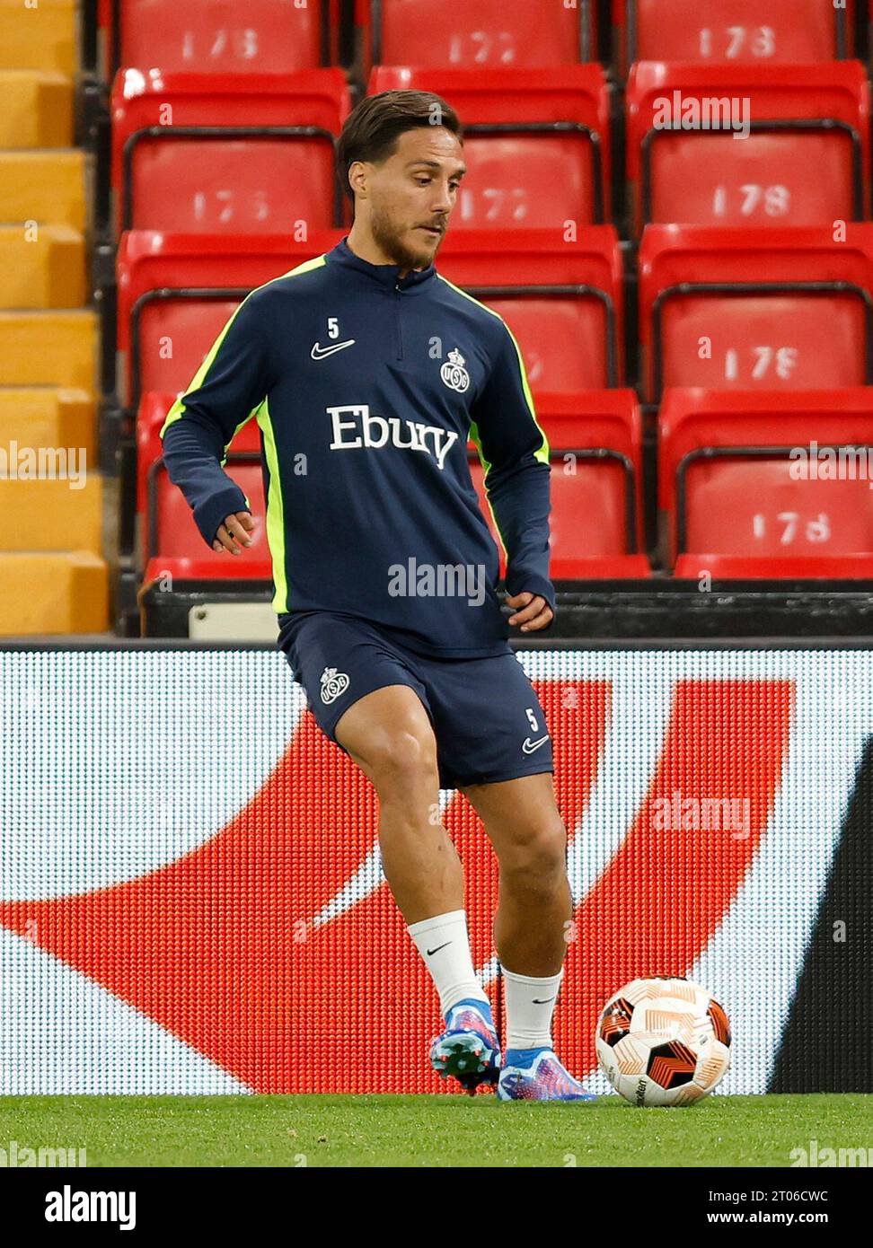 Union SG's Kevin Mac Allister during a training session at Anfield ...
