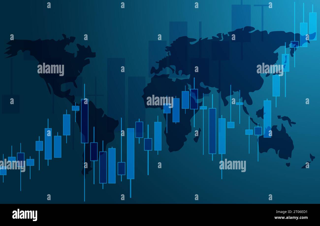 Trading background, wallpaper. Financial candlestick chart, support and ...