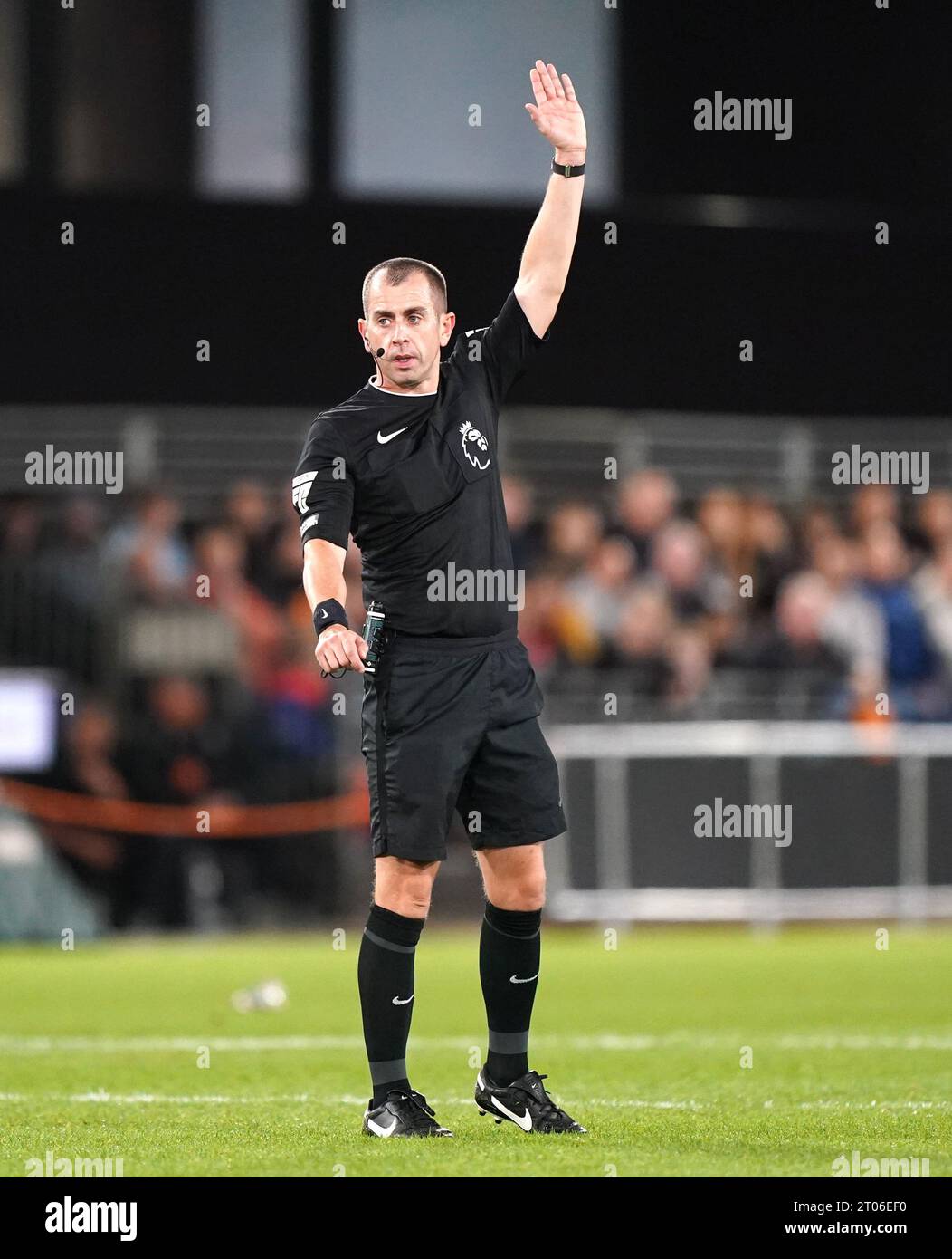 Referee Peter Bankes during the Premier League match at Kenilworth Road ...