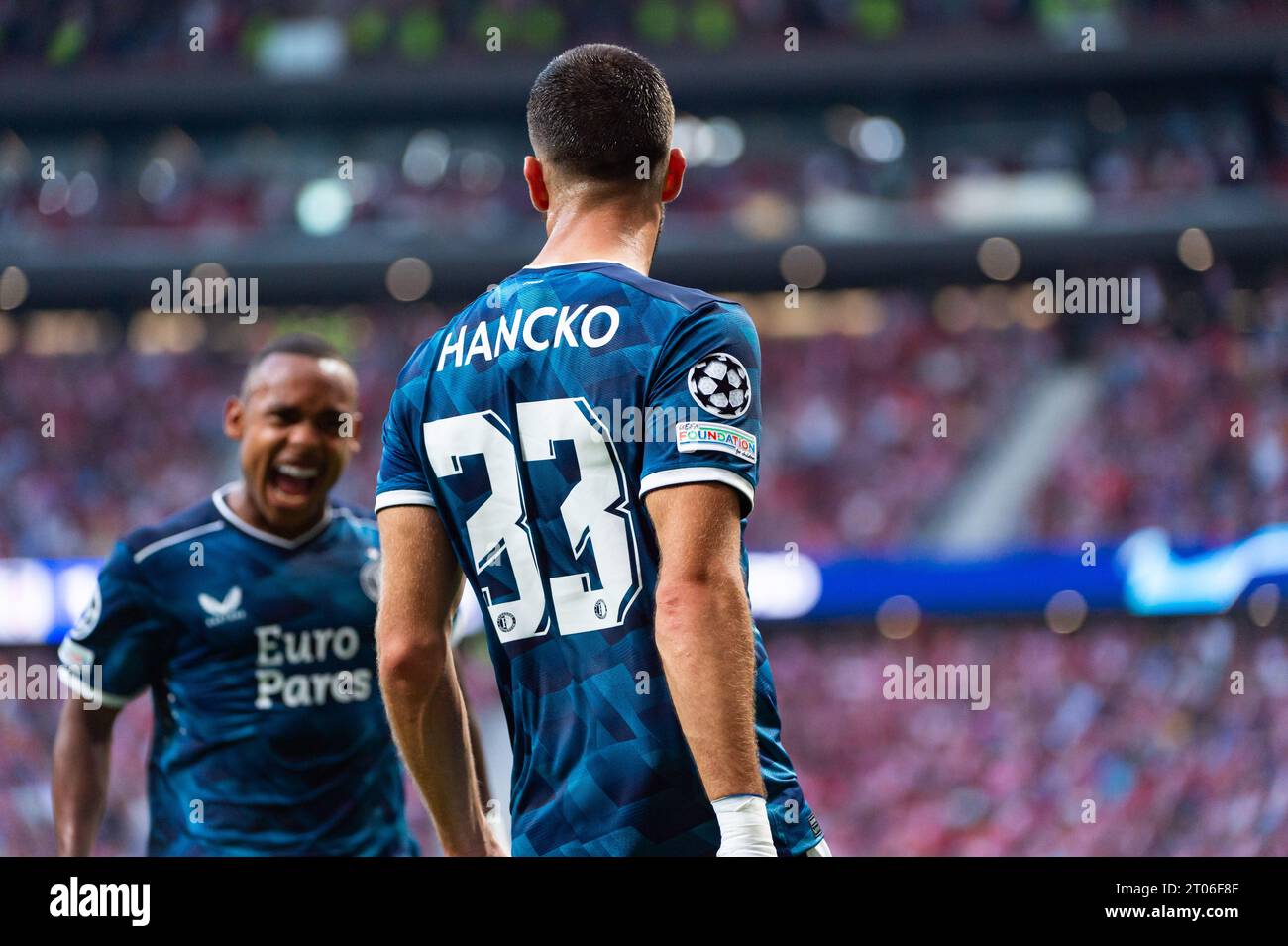 Madrid, Madrid, Spain. 4th Oct, 2023. David Hancko (Feyenoord ...