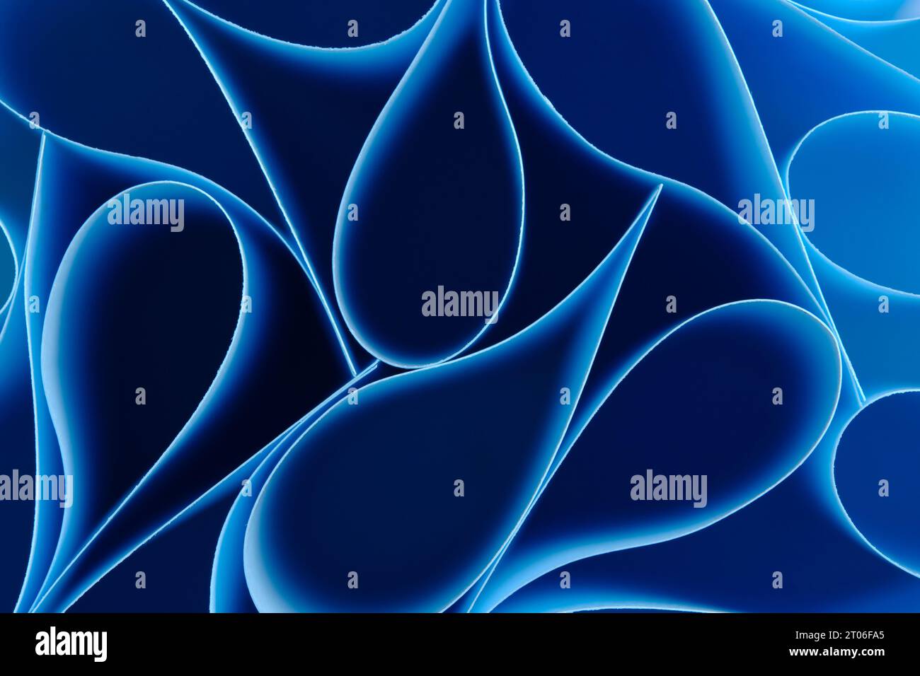 Abstract, blue paper background with smooth lines Stock Photo - Alamy