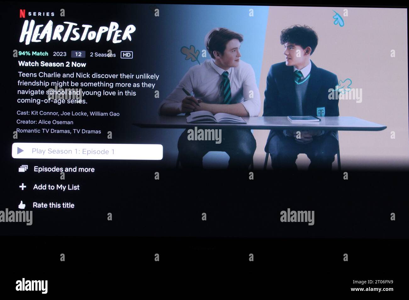 Heartstopper Season 2 on Netflix Stock Photo - Alamy