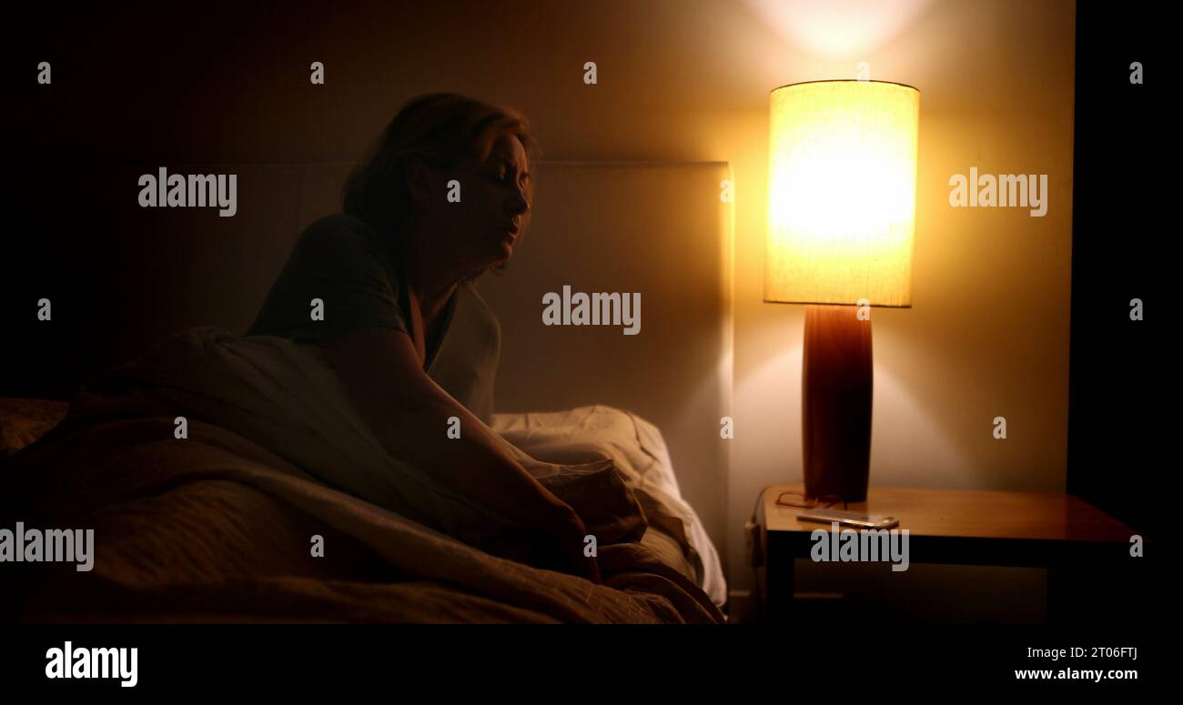Female getting up out bed hi-res stock photography and images - Alamy
