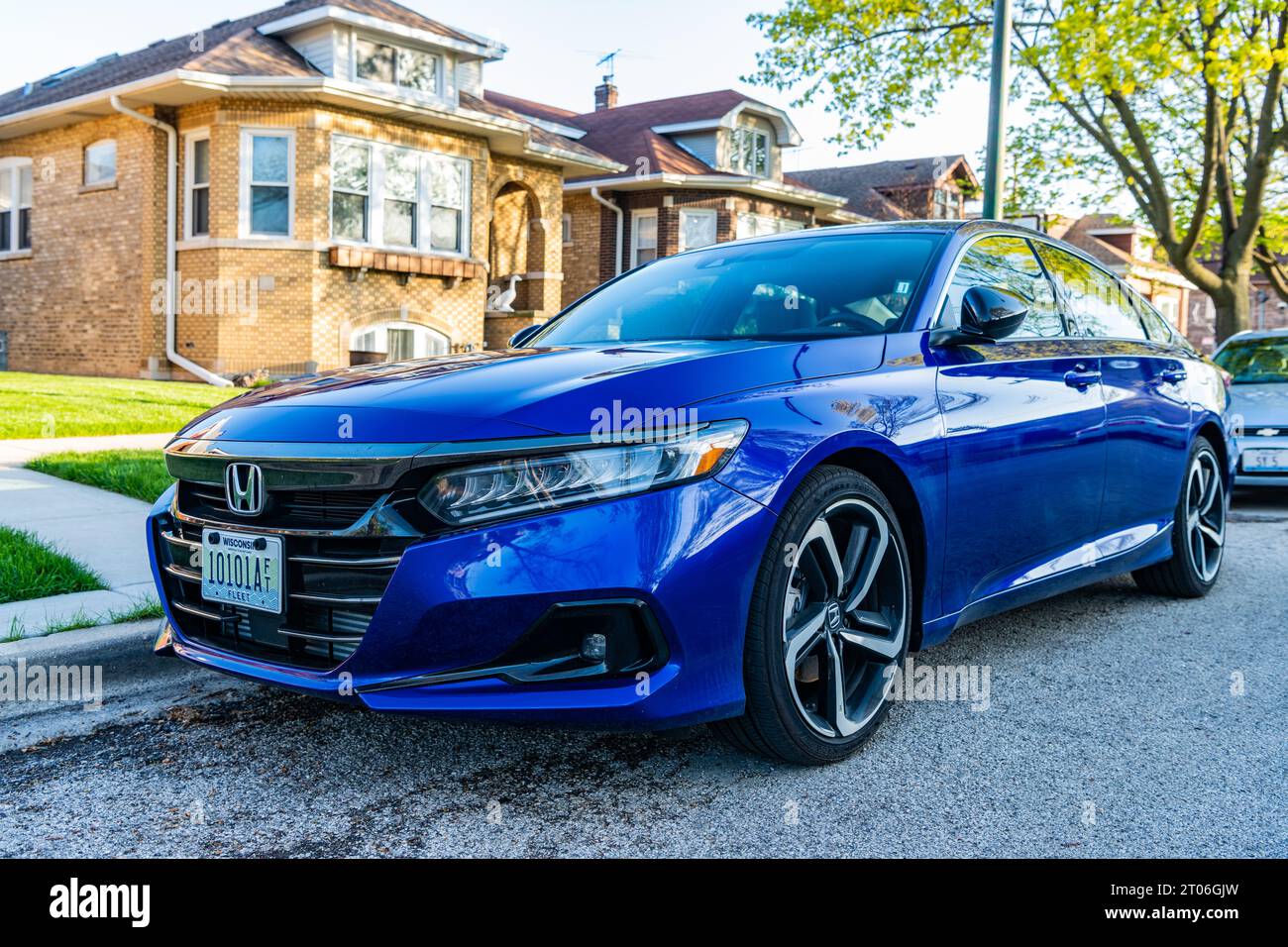 Chicago City, USA - April 26, 2023: 2020 Honda Accord Mid-size car ...