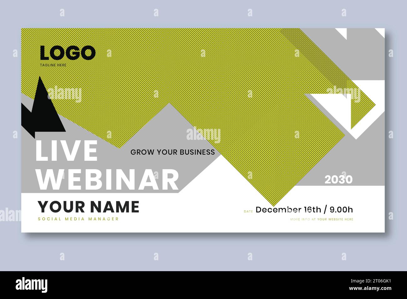 horizontal vertical webinar banner invitation template Stock Vector ...