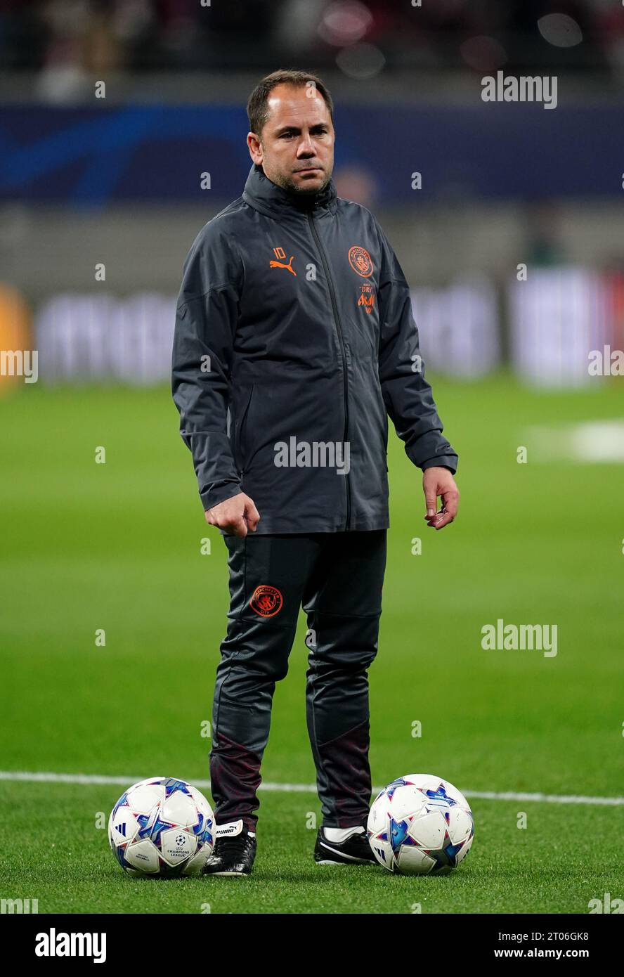 Manchester City technical assistant Inigo Dominguez before the UEFA ...