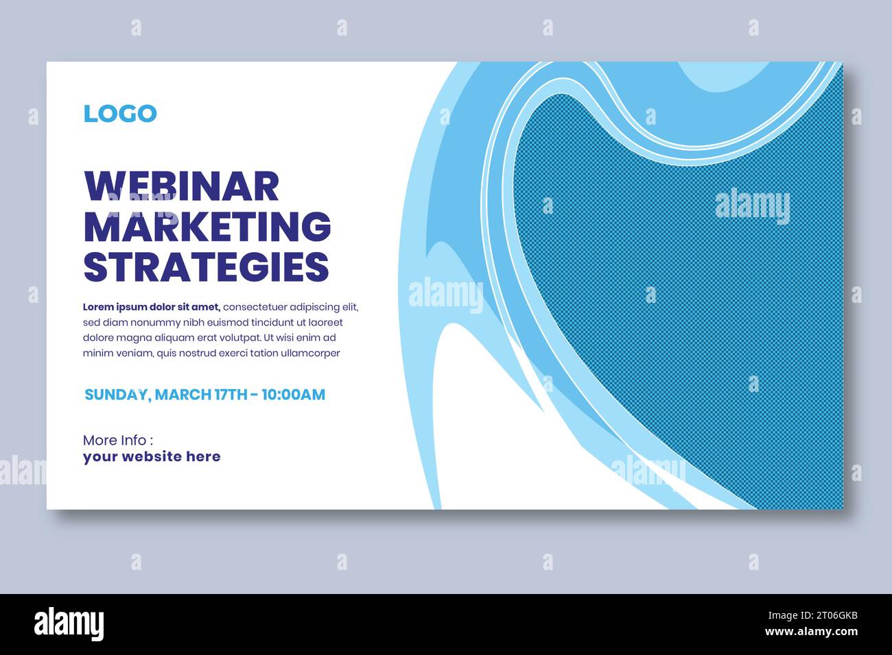 facebook cover horizontal vertical webinar marketing strategies blue ...