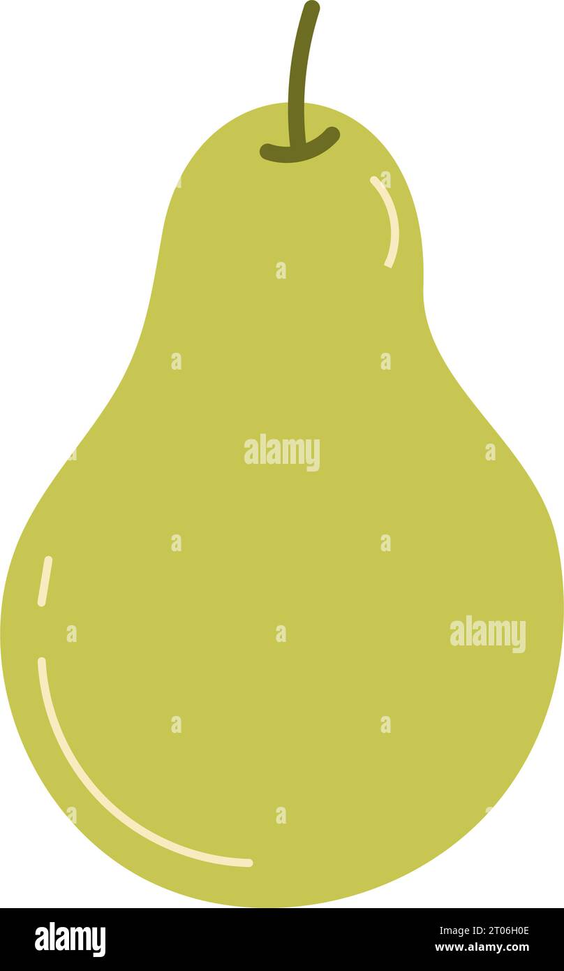 Hand drawn pear colored Cut Out Stock Images & Pictures - Alamy