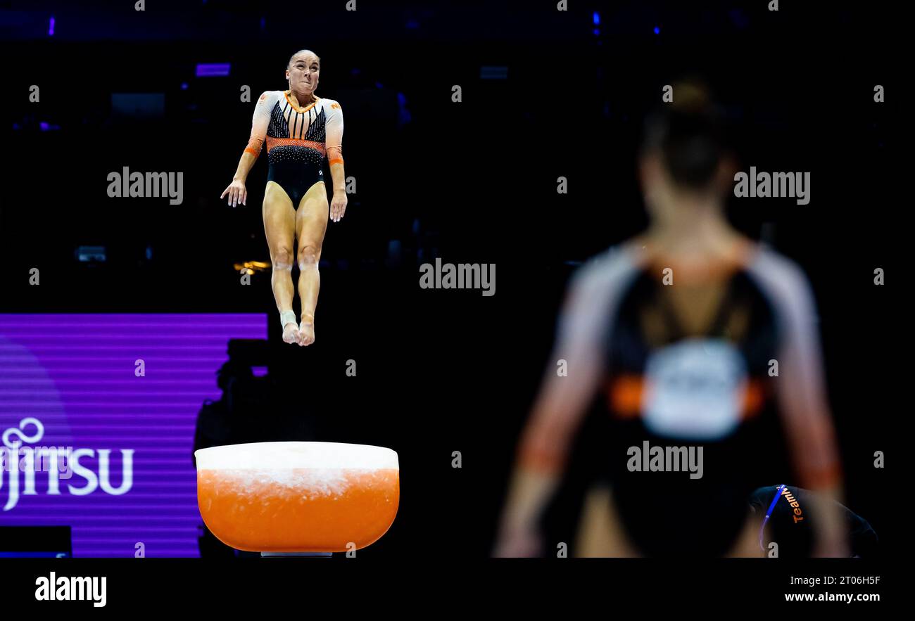 ANTWERP - Gymnast Vera van Pol in action during the team final at the ...