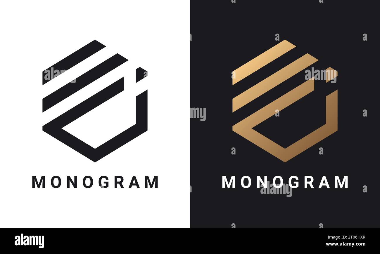 Luxury Initial EI or IE Monogram Text Letter Logo Design Stock Vector Image & Art - Alamy