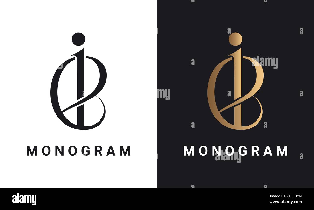 Luxury Initial EI or IE Monogram Text Letter Logo Design Stock Vector Image & Art - Alamy