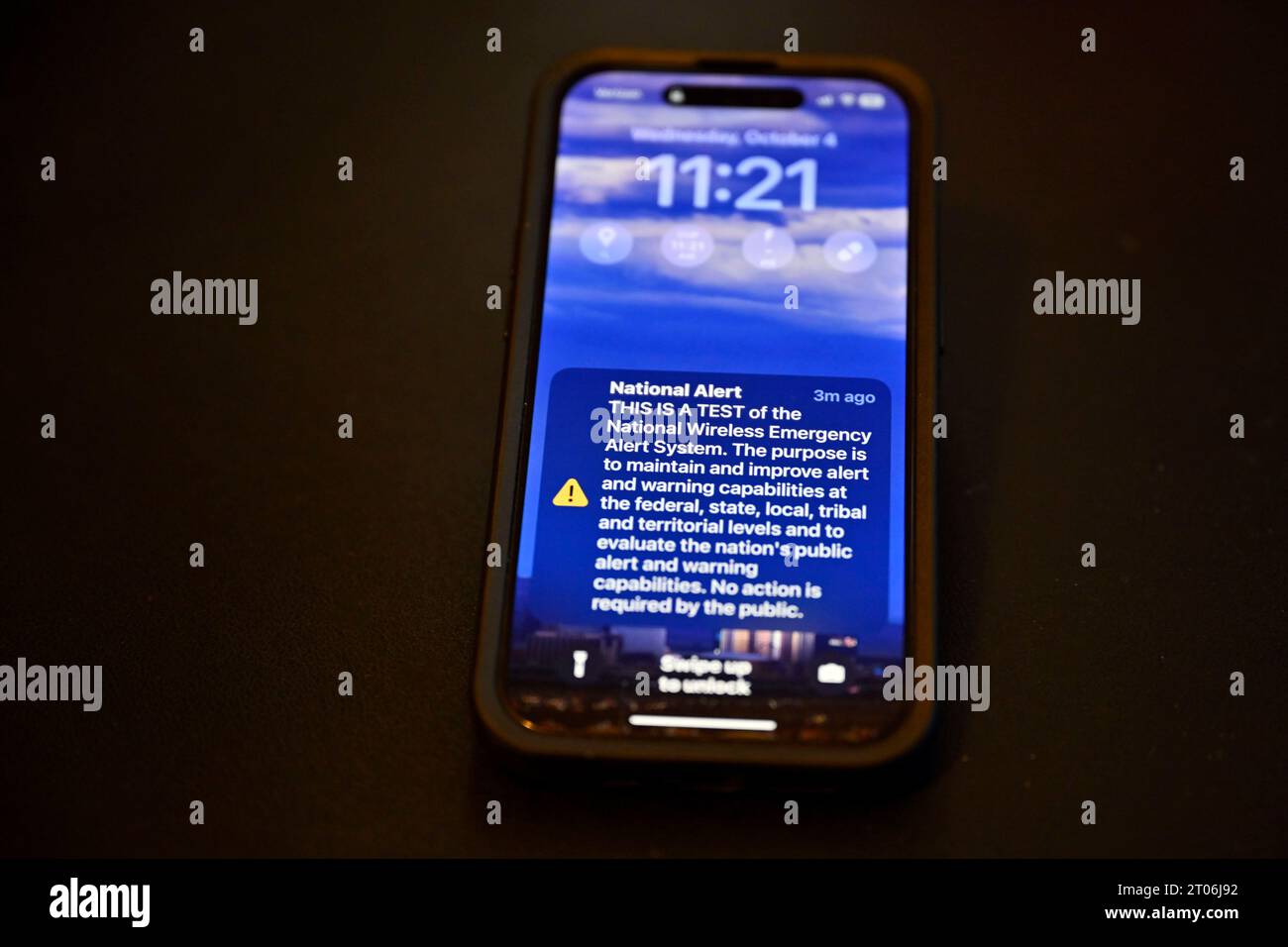 Las Vegas, Nevada, USA. 4th Oct, 2023. A mobile phone displays an ...