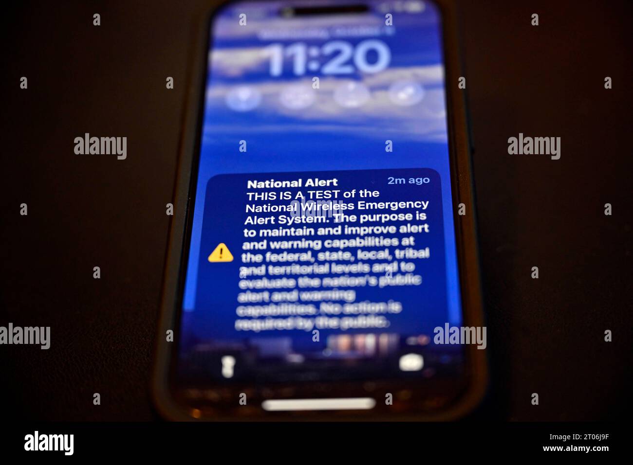 Las Vegas, Nevada, USA. 4th Oct, 2023. A mobile phone displays an ...