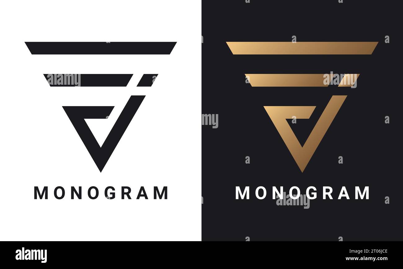 Luxury Initial EI or IE Monogram Text Letter Logo Design Stock Vector ...