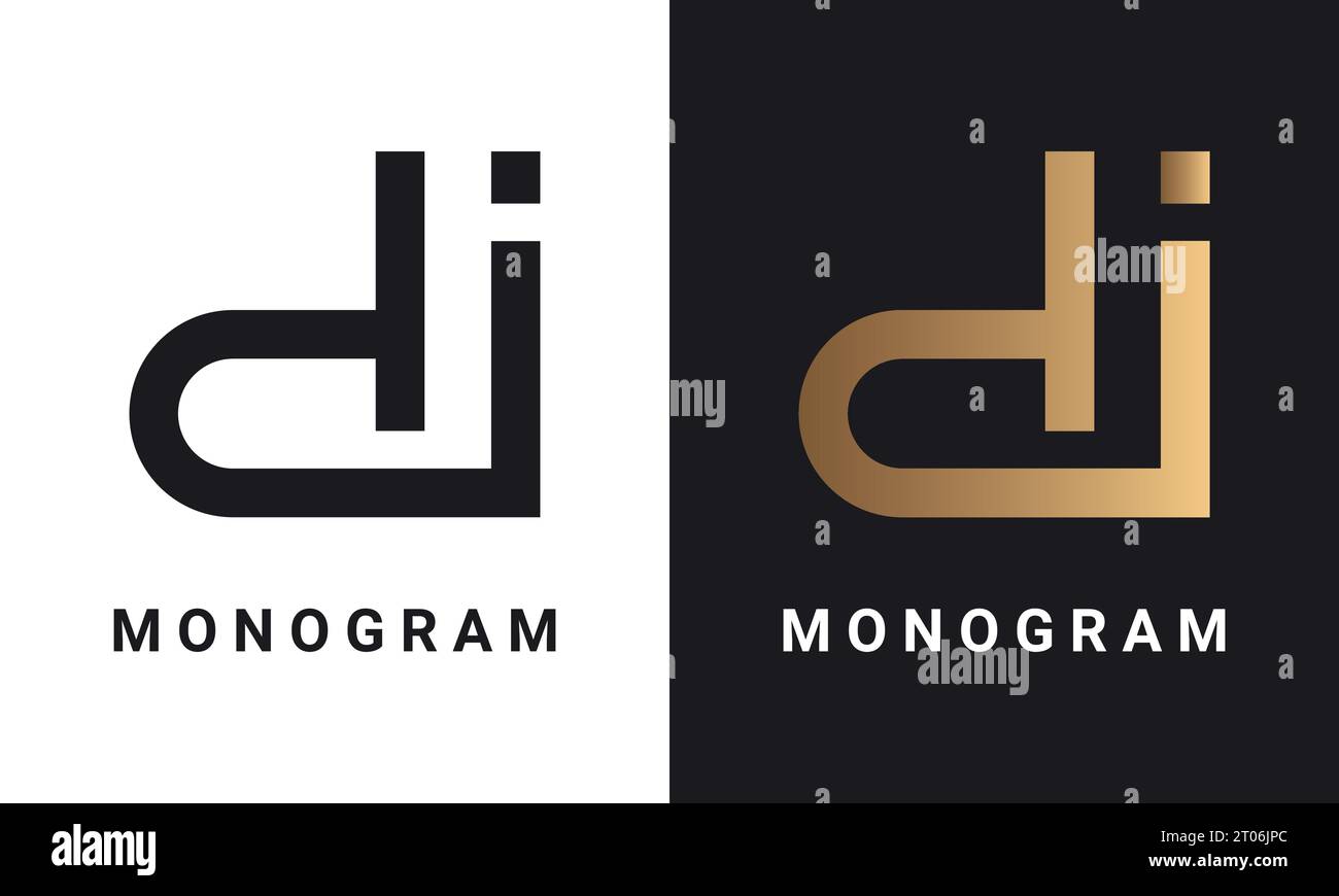 Id minimal logo design hi-res stock photography and images - Alamy