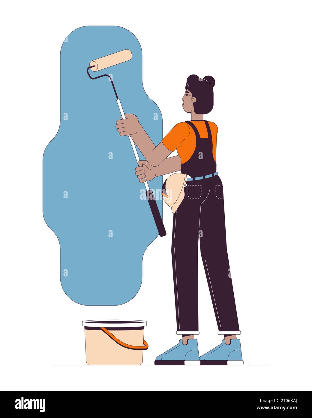 Full body painting Stock Vector Images - Alamy