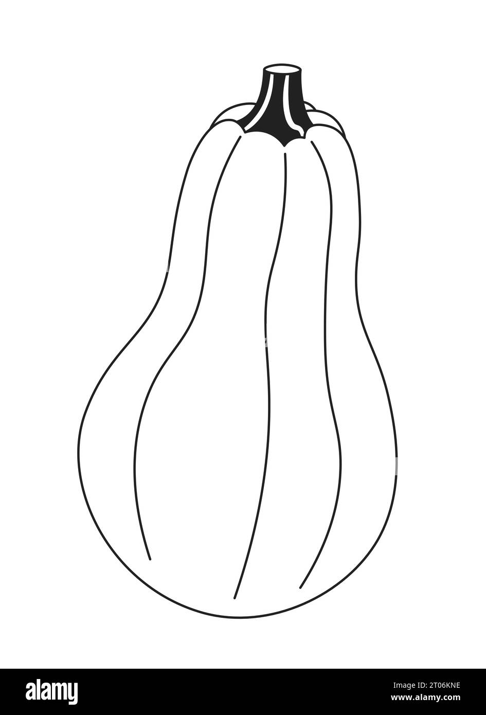 Gourd fall plant black and white 2D cartoon object Stock Vector Image ...