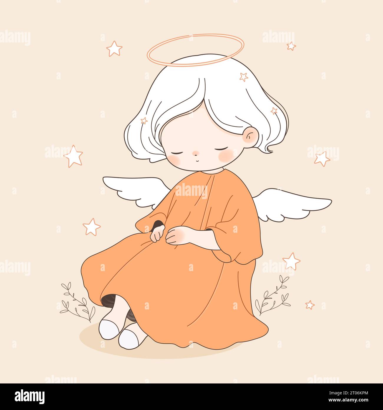 Cute cartoon baby angel for Christmas and Easter holidays design ...