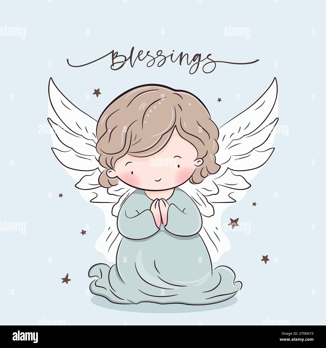 Cute cartoon baby angel for Christmas and Easter holidays design ...