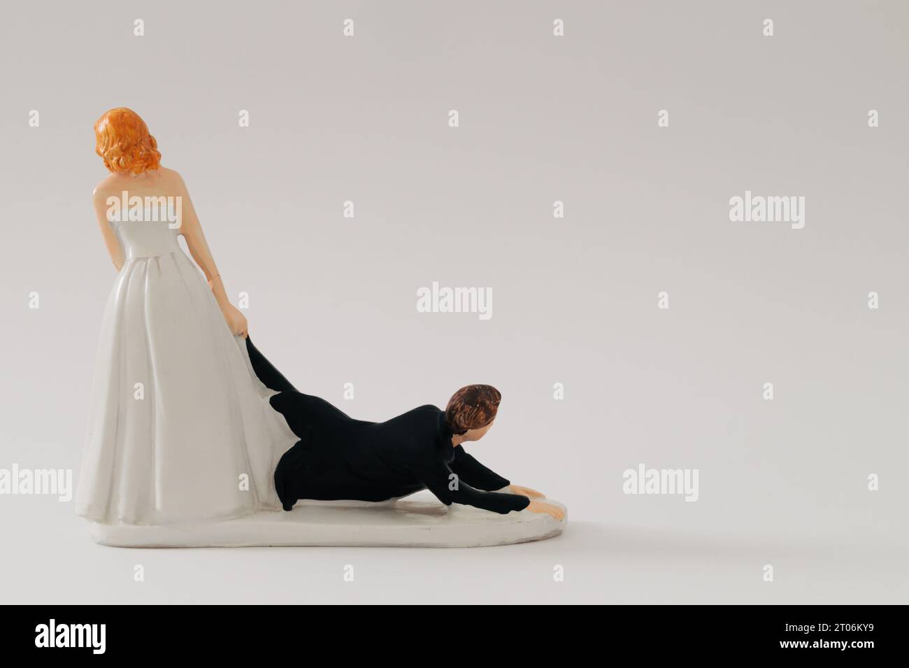 Just married! Creative wedding layout. Minimal marriage concept. Trendy ...