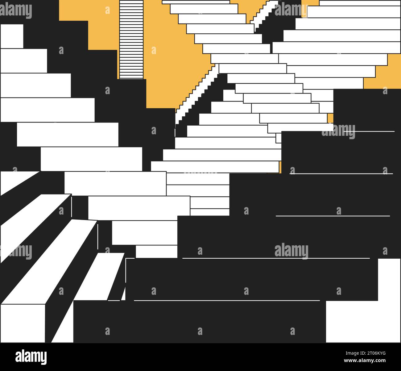 Monochromatic stairs Stock Vector Images - Alamy