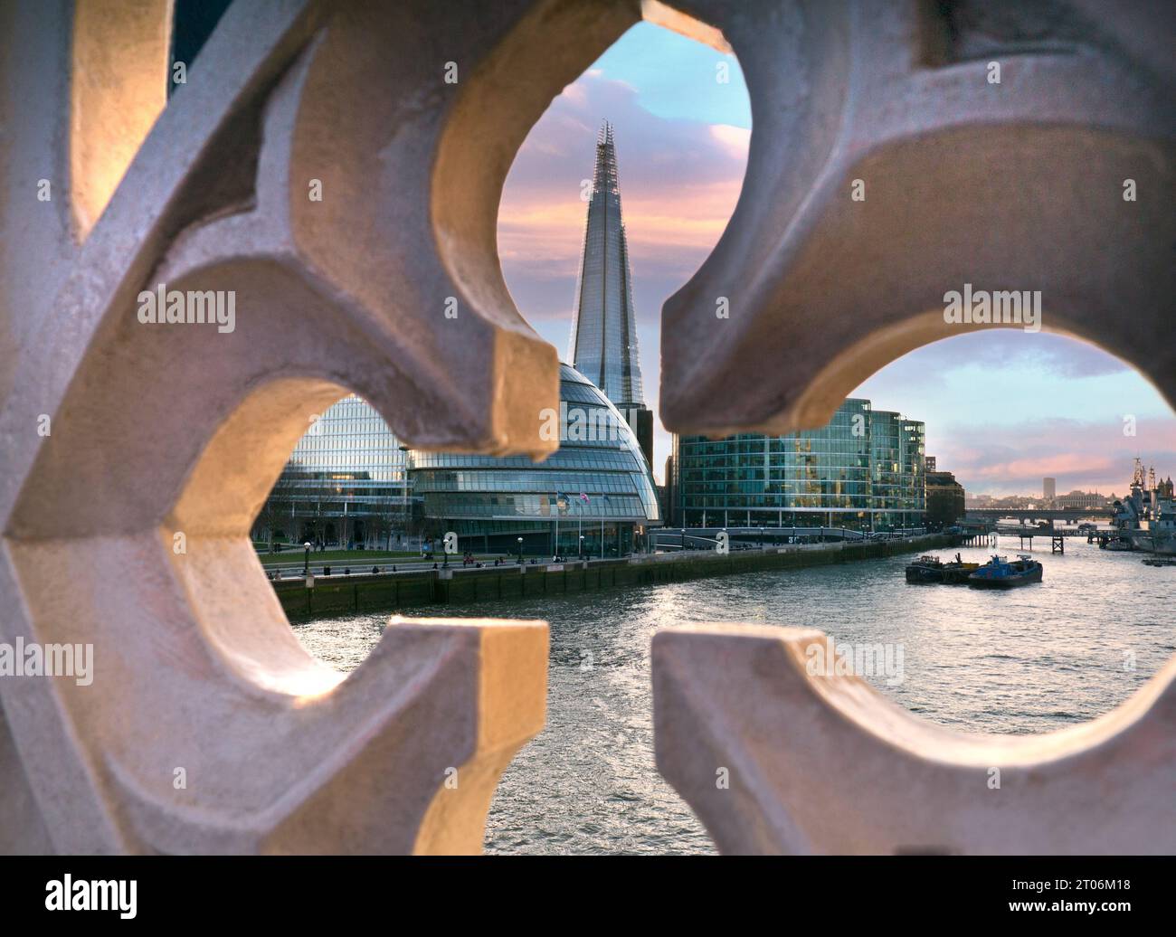 The London Shard, City Hall Office complex and contemporary London city ...