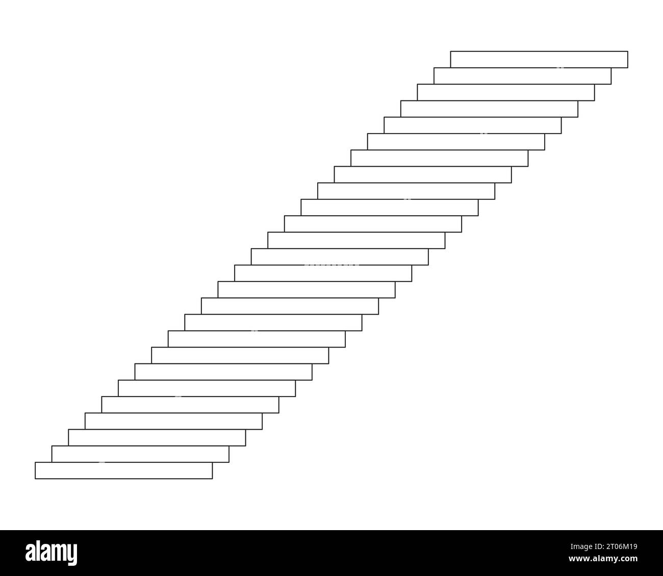 Walking up stairway black and white 2D cartoon object Stock Vector ...