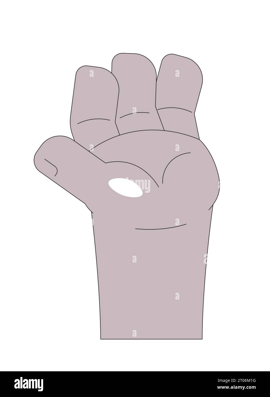 African american hand outstretched cartoon hand outline illustration ...