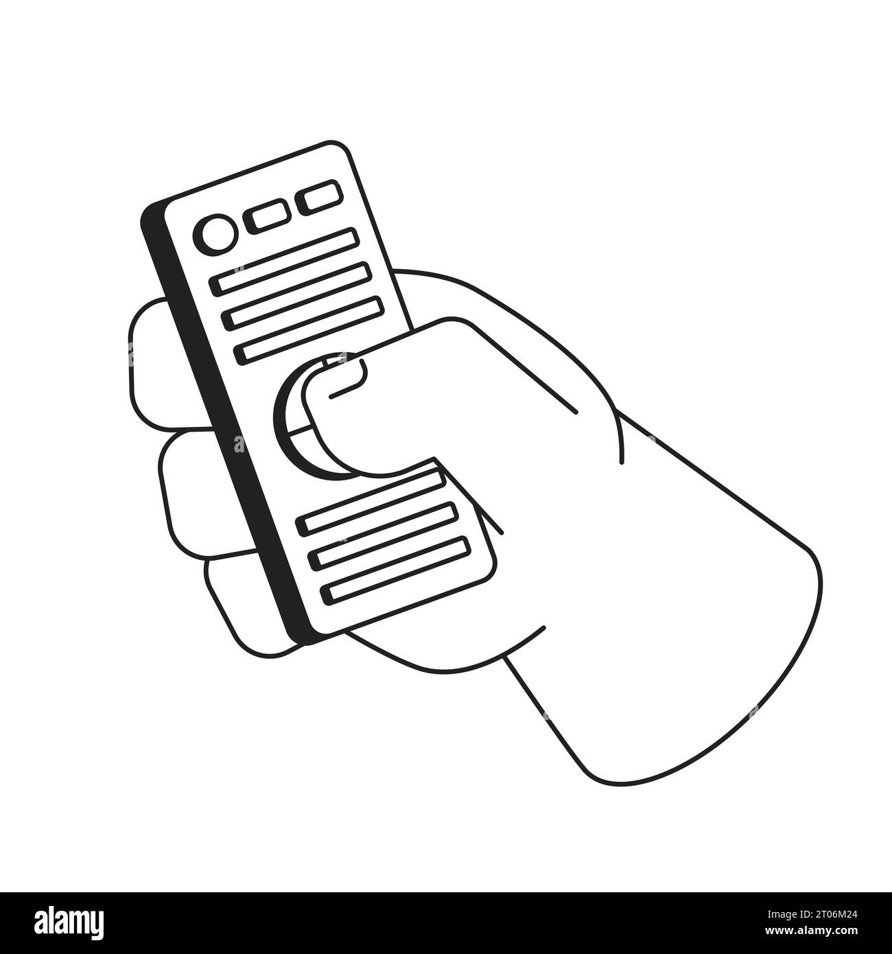 Clicking remote control device cartoon hand outline illustration Stock ... Clicking remote control device cartoon hand outline illustration Stock ...