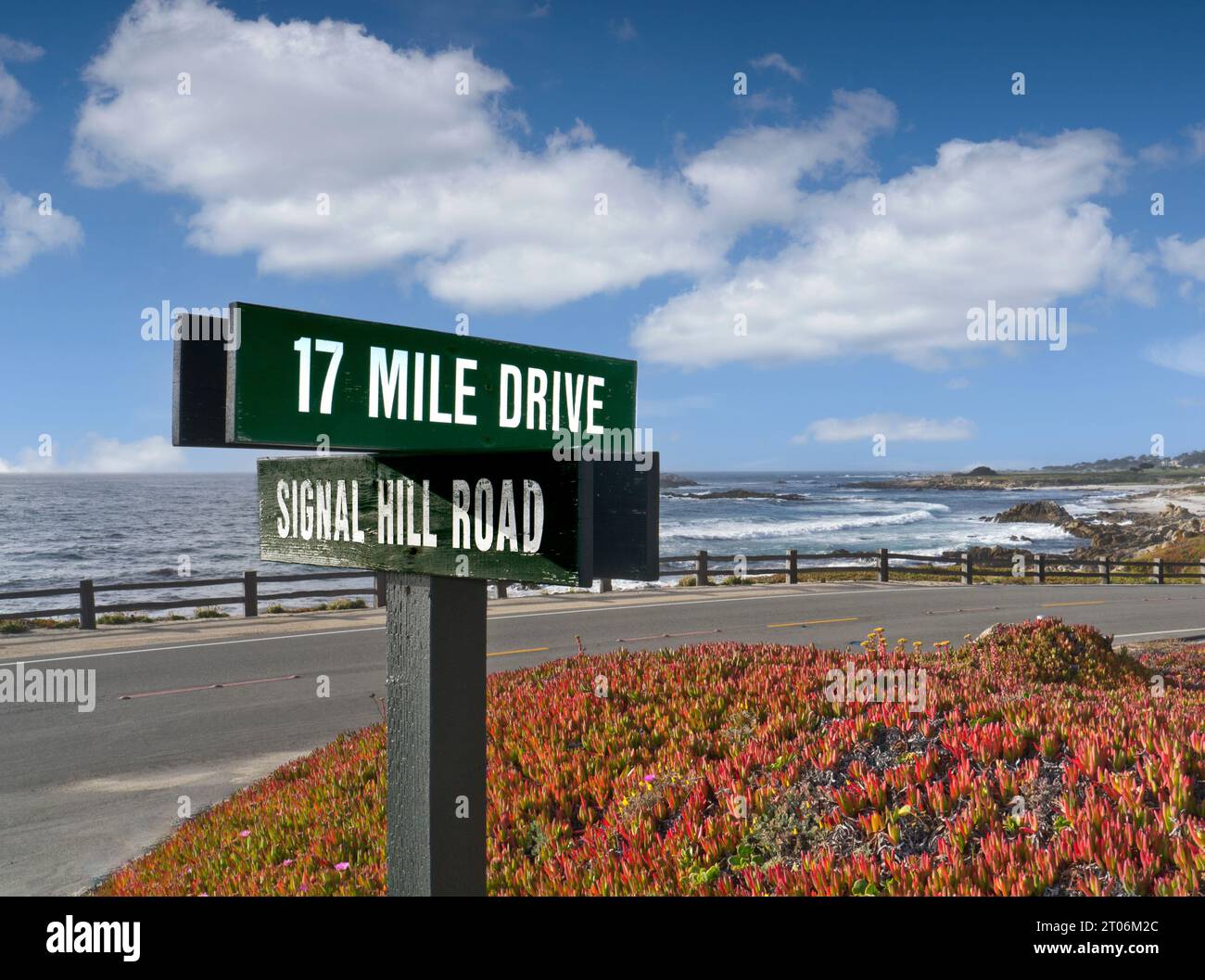 17 MILE DRIVE MONTEREY COAST CALIFORNIA Sign for 17 mile drive a ...