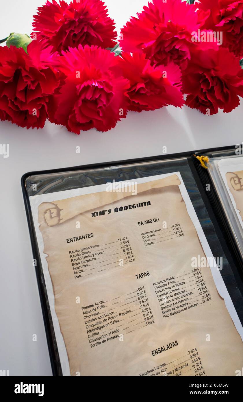 Tapas menu board on display hi-res stock photography and images - Alamy