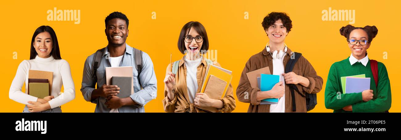 Group university students isolated over hi-res stock photography and ...