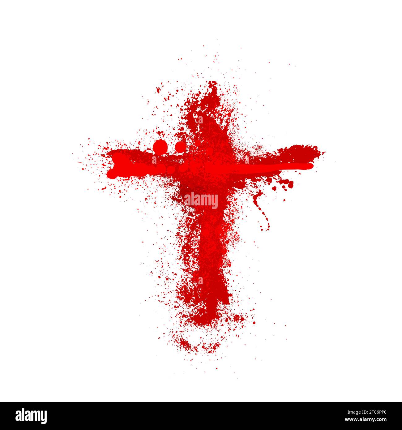 Red religious cross. bloody cross, Vector illustration Stock Vector ...