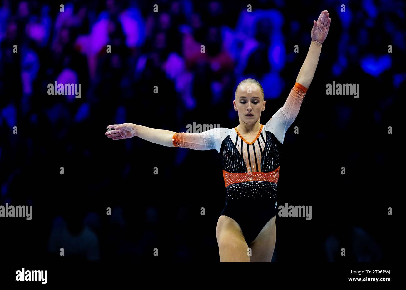 ANTWERP - Gymnast Sanne Wevers in action during the team final at the ...