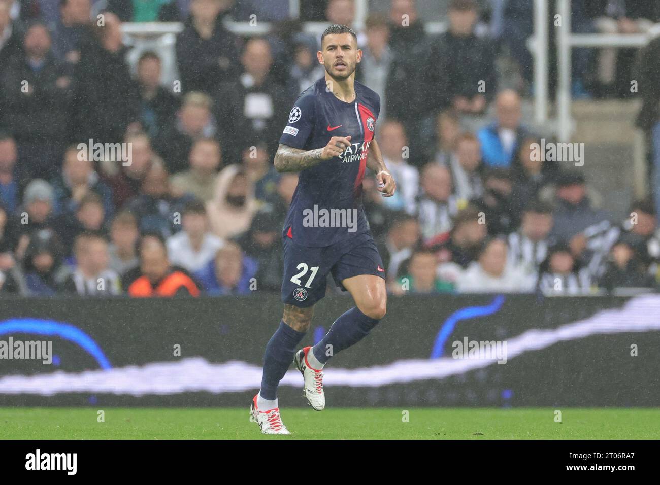 Lucas Hernández #21 of Paris Saint-Germain during the UEFA Champions ...