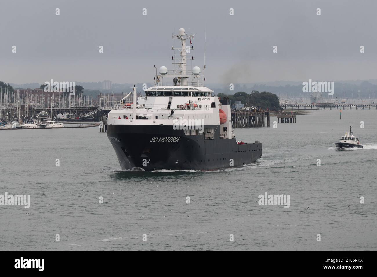 The Serco Marine offshore support and transport vessel SD VICTORIA ...