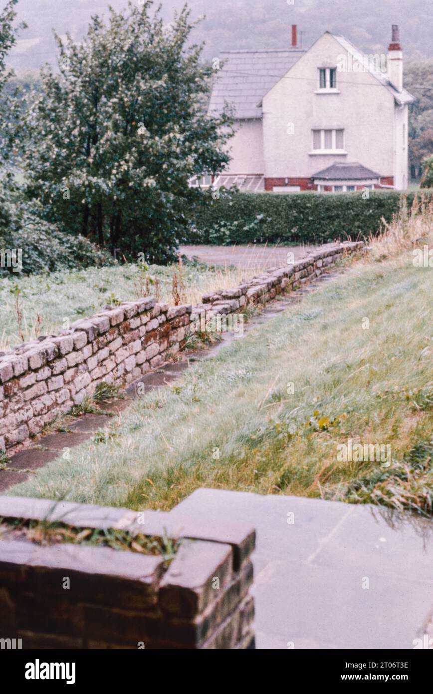 Remains of the outer walls of the Roman Fort at the centre of the ...