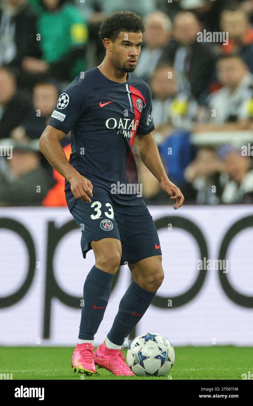 Warren Zaire-Emery #33 of Paris Saint-Germain in action during the UEFA ...